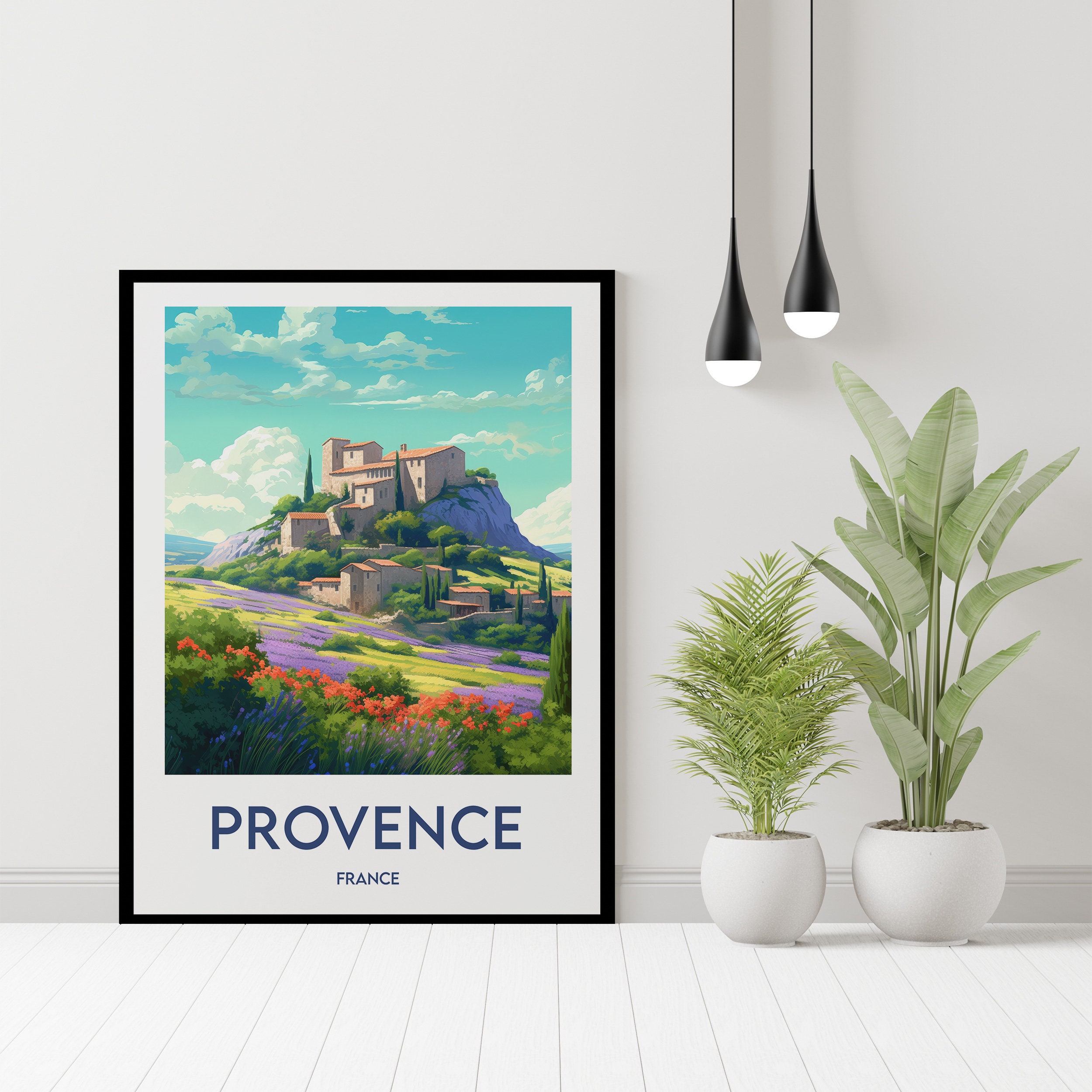 Provence Art Print, Provence Poster, Provence Illustration, Provence ...