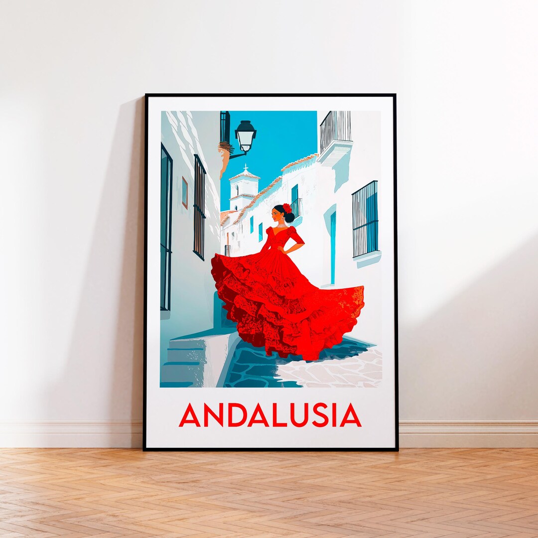 Andalusia Poster, Andalusia Print, Andalusia Illustration, Andalusia ...