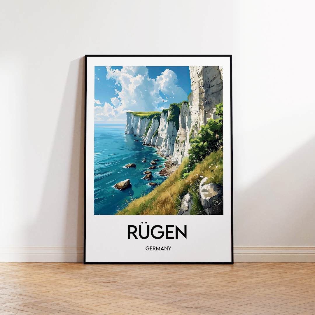 Rügen Poster, Rügen Print, Rügen Insel, Rugen Germany Gift, Vintage ...