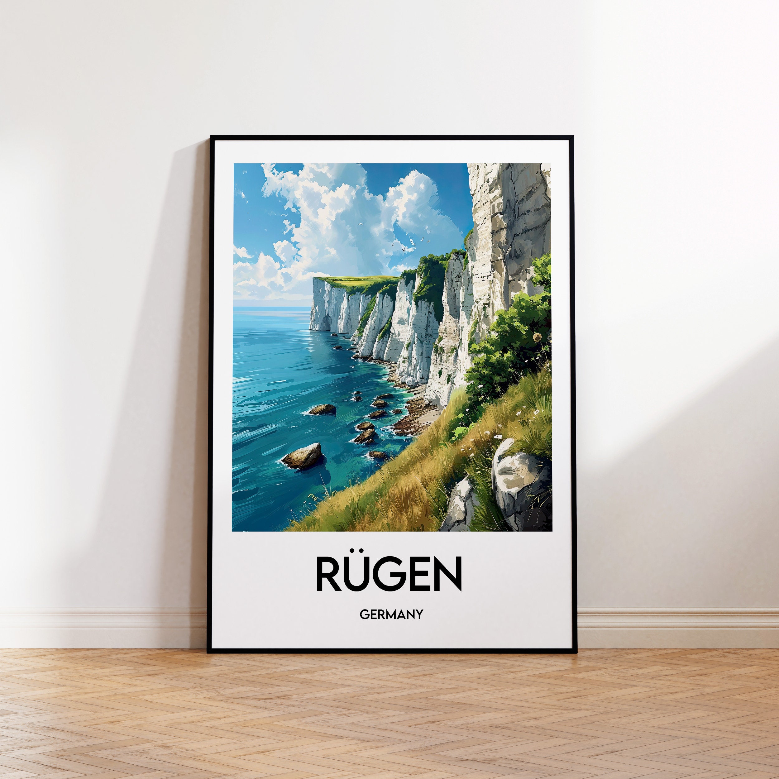 Rügen Poster, Rügen Print, Rügen Insel, Rugen Germany Gift, Vintage ...