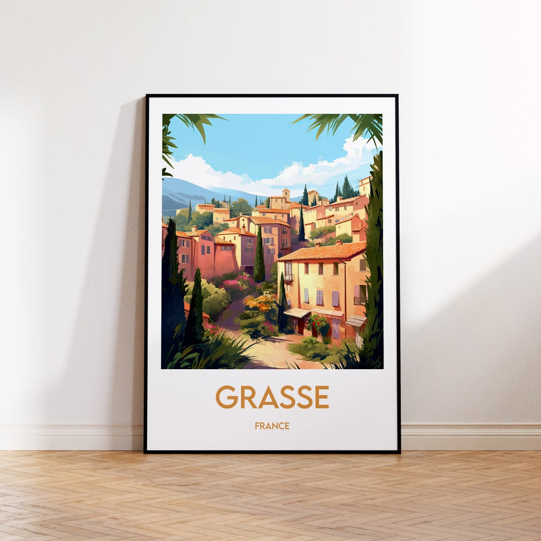 Grasse Poster Grasse Art Print Grasse Village Grasse Gift - Etsy