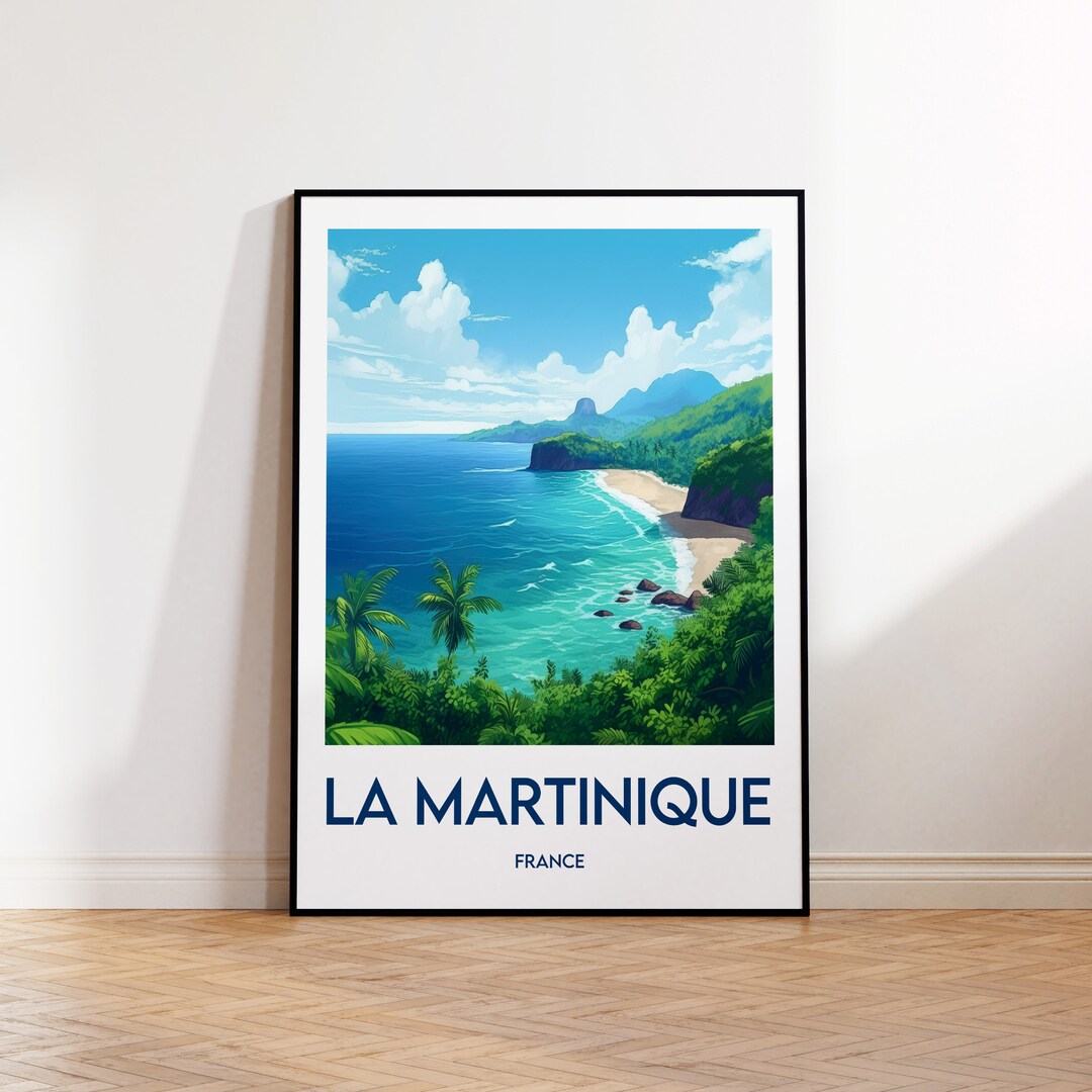 Martinique Poster, Martinique Frankreich Druck, Martinique Frankreich ...