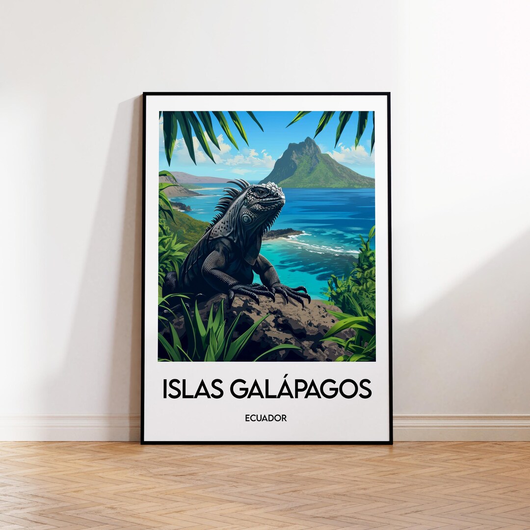 Islas Galapagos Poster, Galapagos Islands Art Print, Islas Galapagos ...