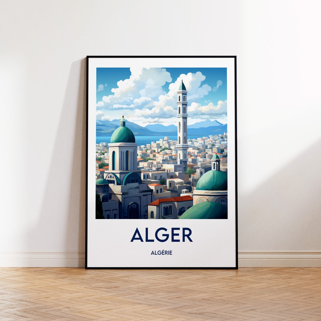 Affiche Alger, الجزائر poster, Alger print, الجزائر Algérie wall art ...