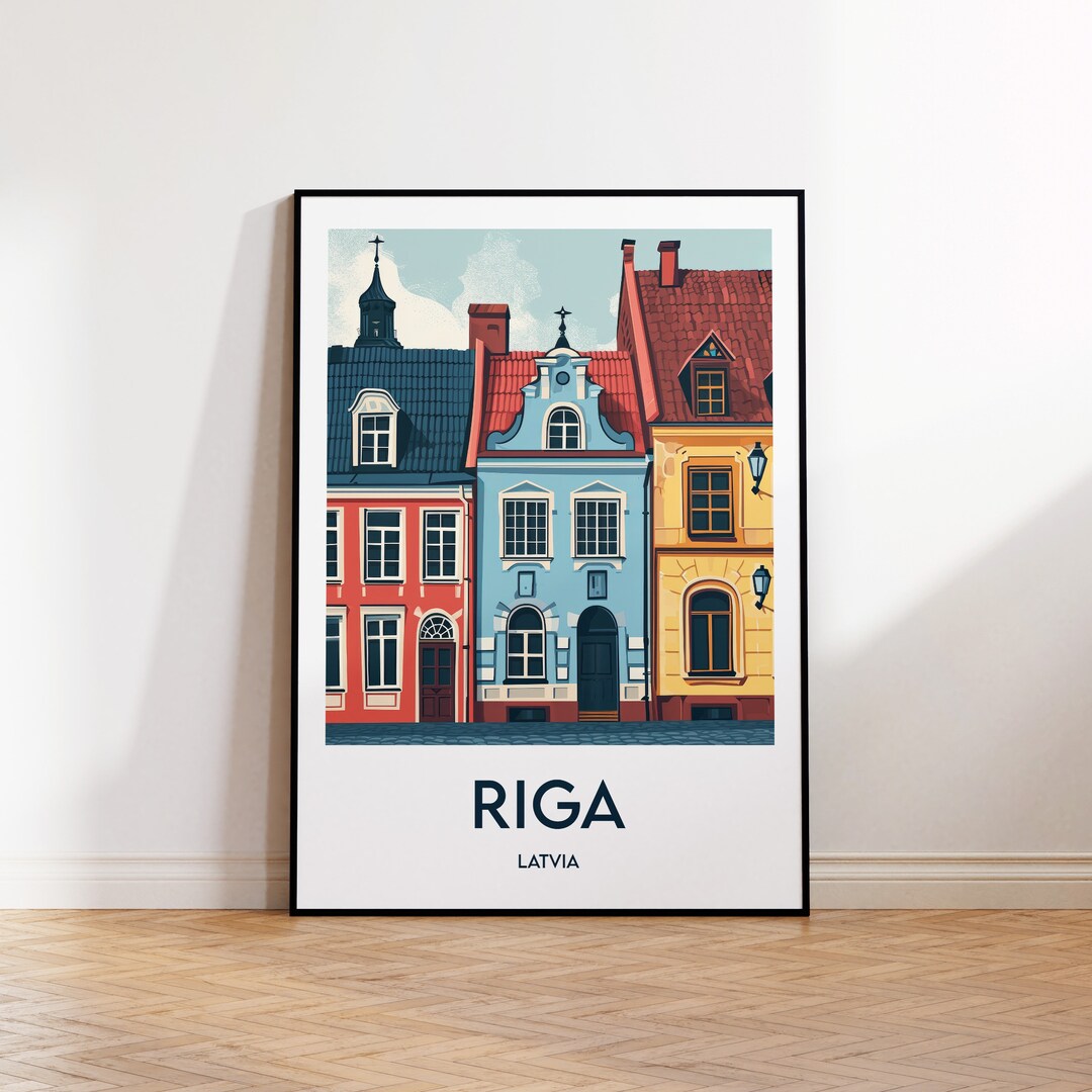 Riga Poster, Riga Art Print, Riga Latvia Illustration, Riga Latvia Gift ...