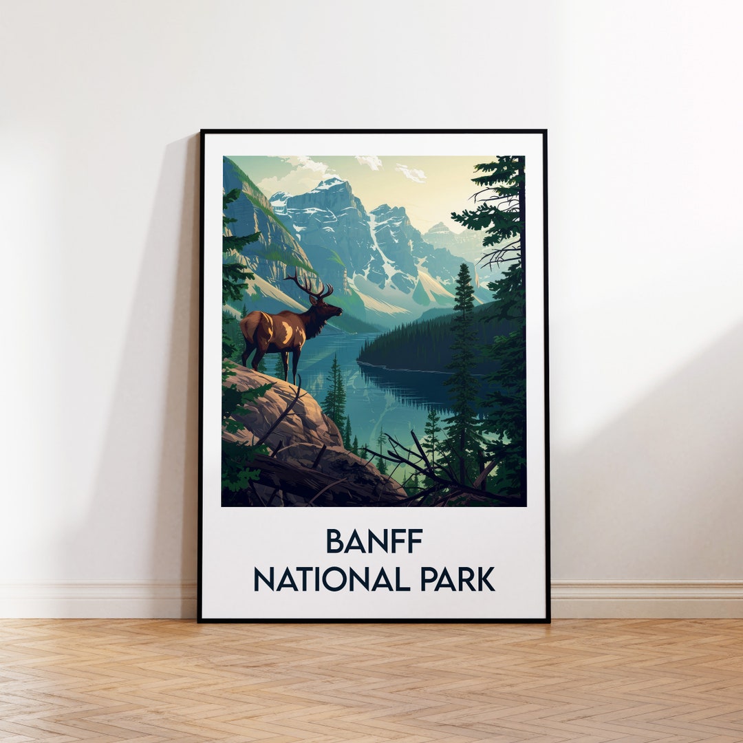 Banff National Park, Poster, Banff Art Print, Vintage Travel Poster, Banff Canada Poster - Etsy