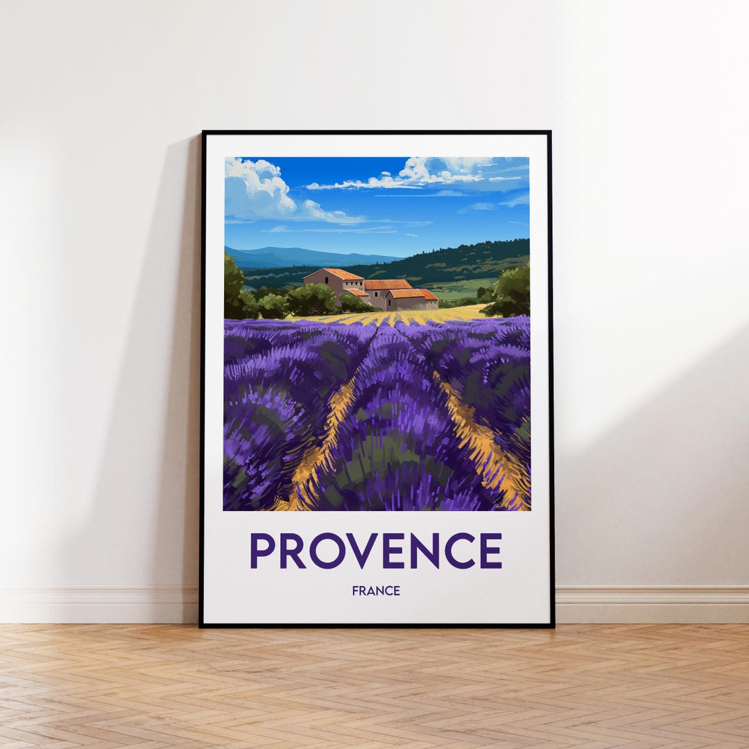 Provence Poster, Provence Lavenders Art Print, Provence France Region ...