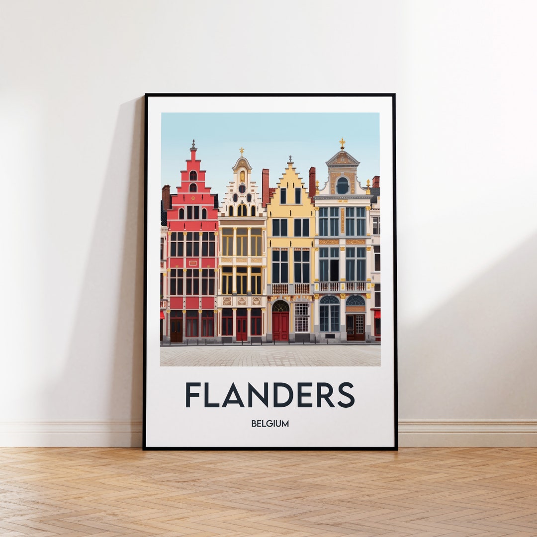 Flanders Poster, Flanders Art Print, Flanders Belgium, Flanders Belgium ...