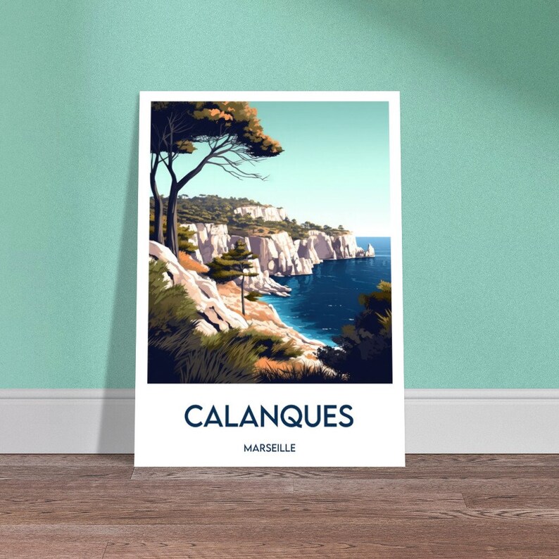 Calanques de Marseille Calanques poster Marseille art print - Etsy France