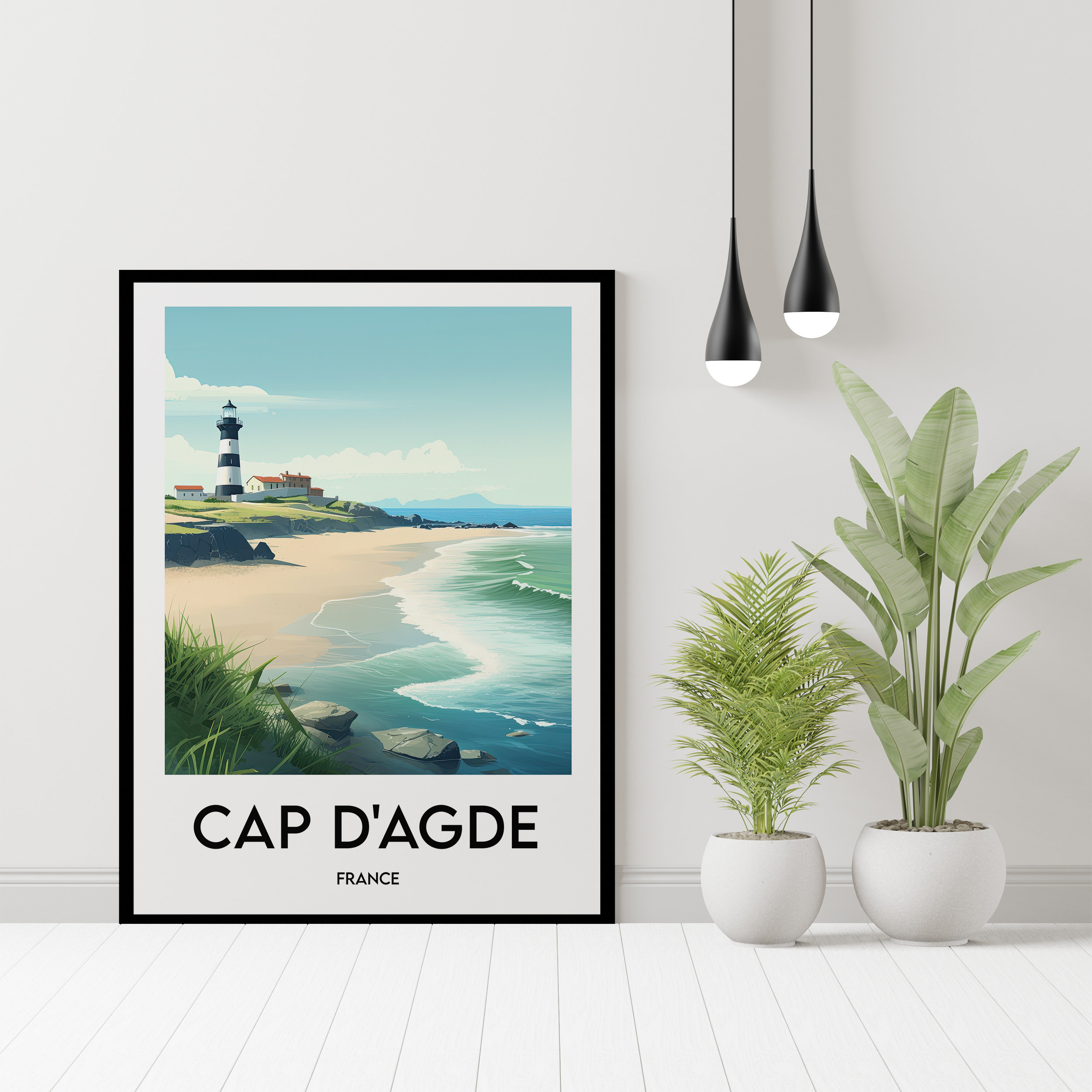 Cap D'agde Travel Poster Cap D'agde Art Print Cap - Etsy