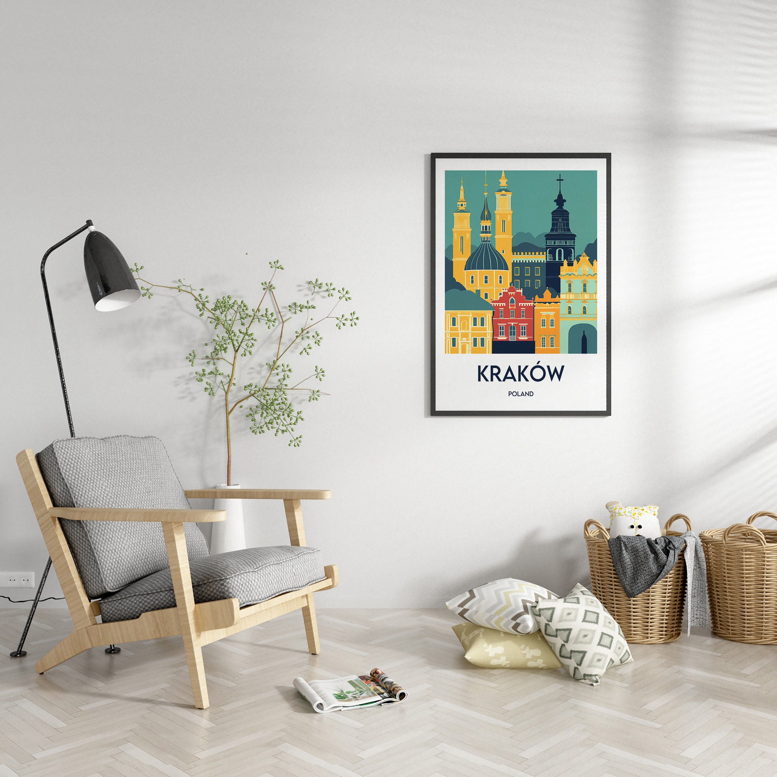 Kraków Poster, Krakow Art Print, Krakow Gift, Krakow Wall Art, Krakow ...