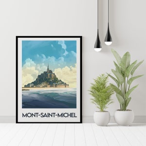 Mont Saint Michel Poster, Mont-saint-michel Art Print, Mont St Michel ...