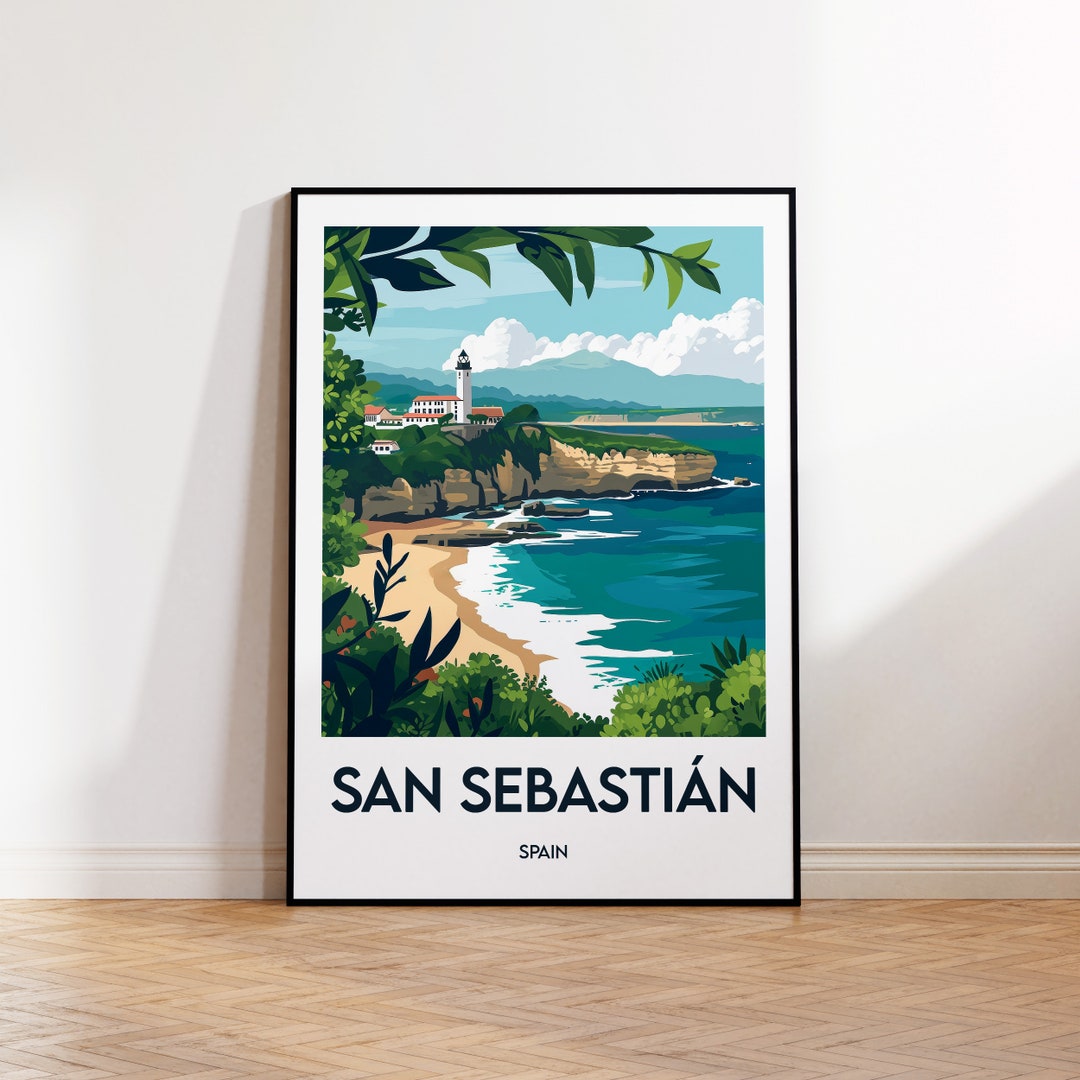 San Sebastián Poster, San Sebastian Art Print, Sebastian Spain, San ...