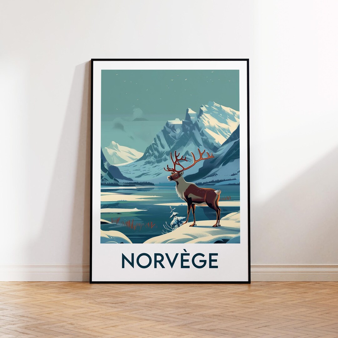 Norway Poster, Norway Art Print, Norway Customizable, Vintage Travel ...