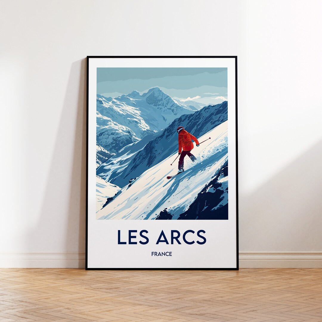 Les Arcs Travel Poster, Les Arcs Art Print, Les Arcs Ski Resort, Les ...