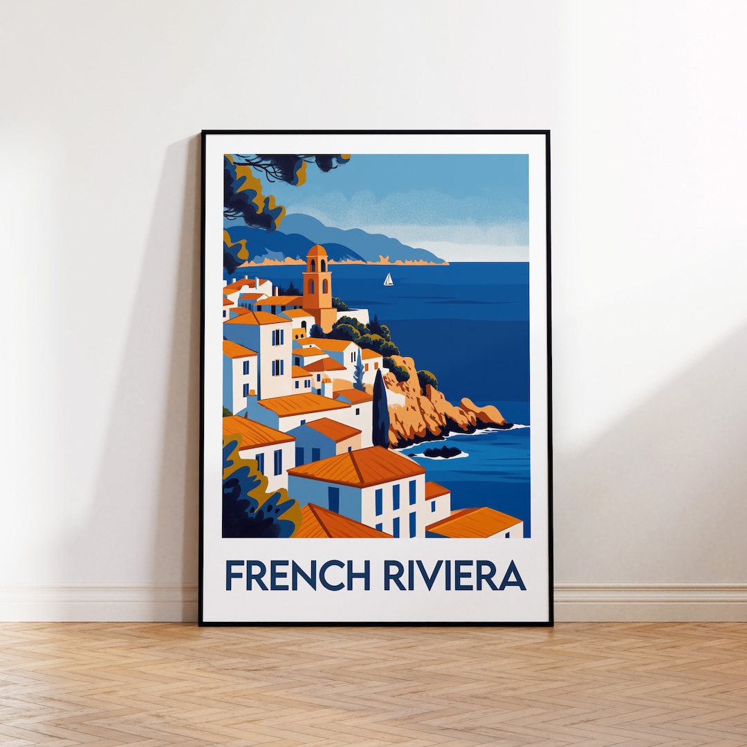 French Riviera Poster, French Riviera Art Print, French Riviera ...