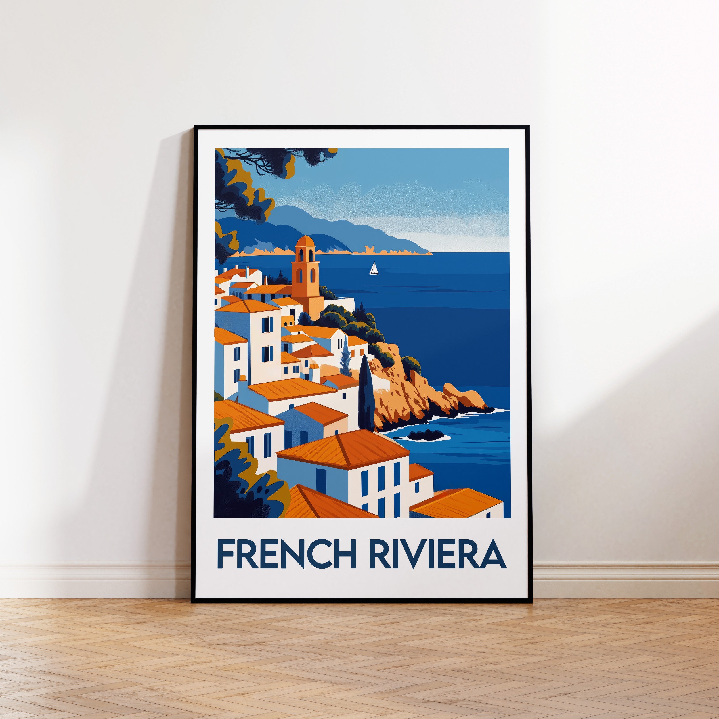 French Riviera Poster, French Riviera Art Print, French Riviera ...