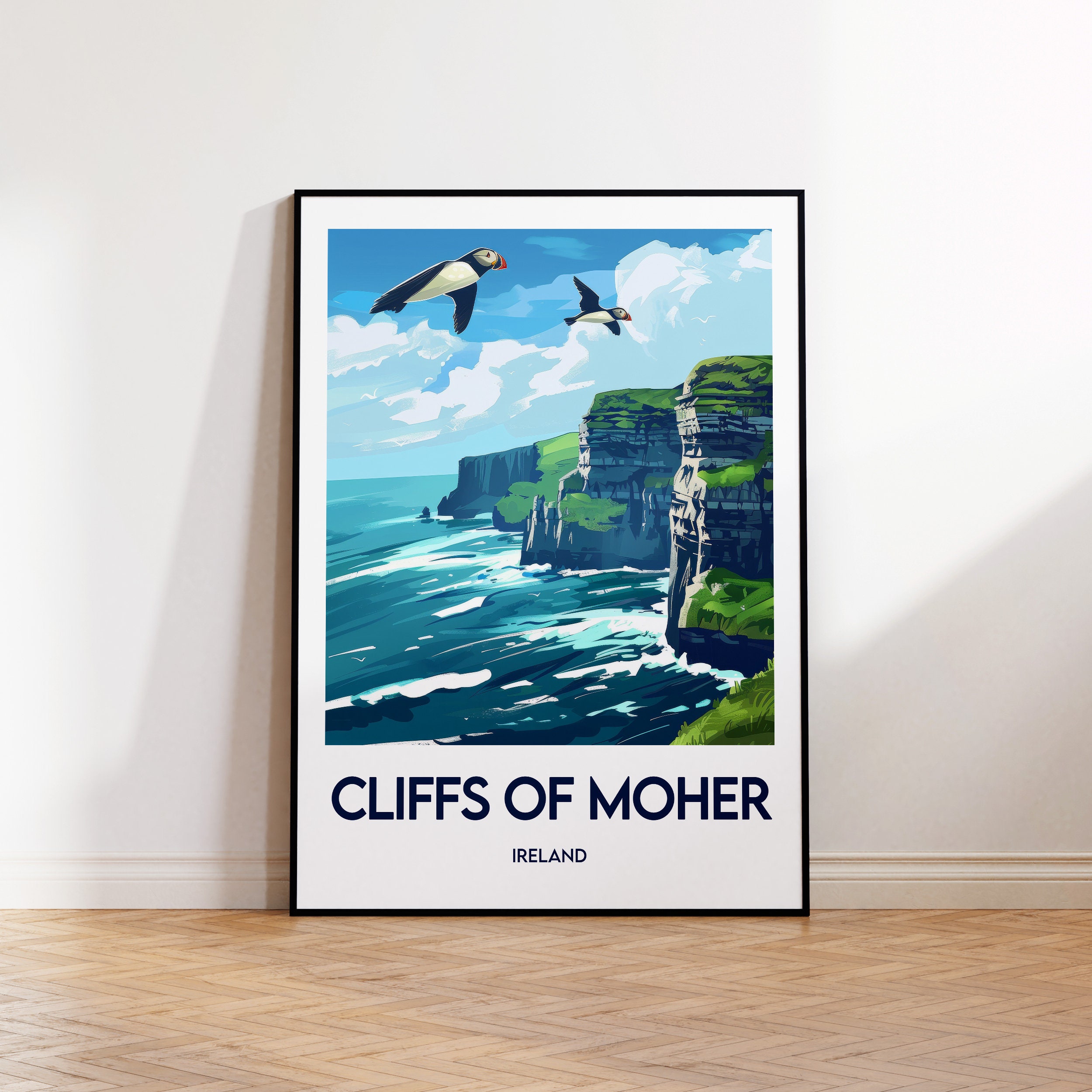 Cliffs of Moher Poster, Cliffs Irelands Print, Cliffs of Moher Ireland ...