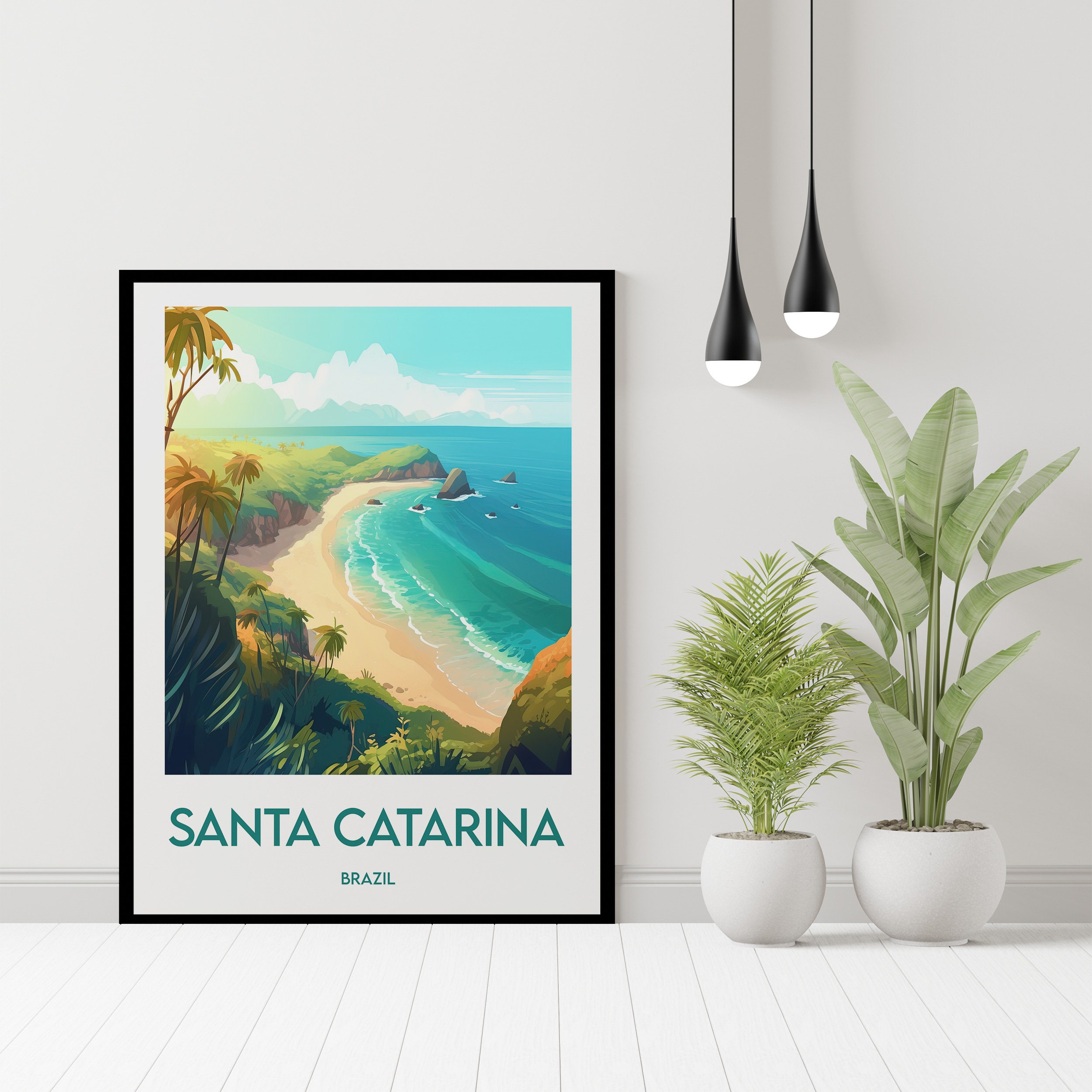 Santa Catarina Poster, Santa Catarina Print, Brazilgift, Brazil Wall ...
