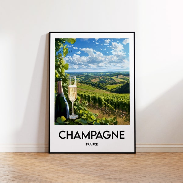 Champagne Poster - Etsy