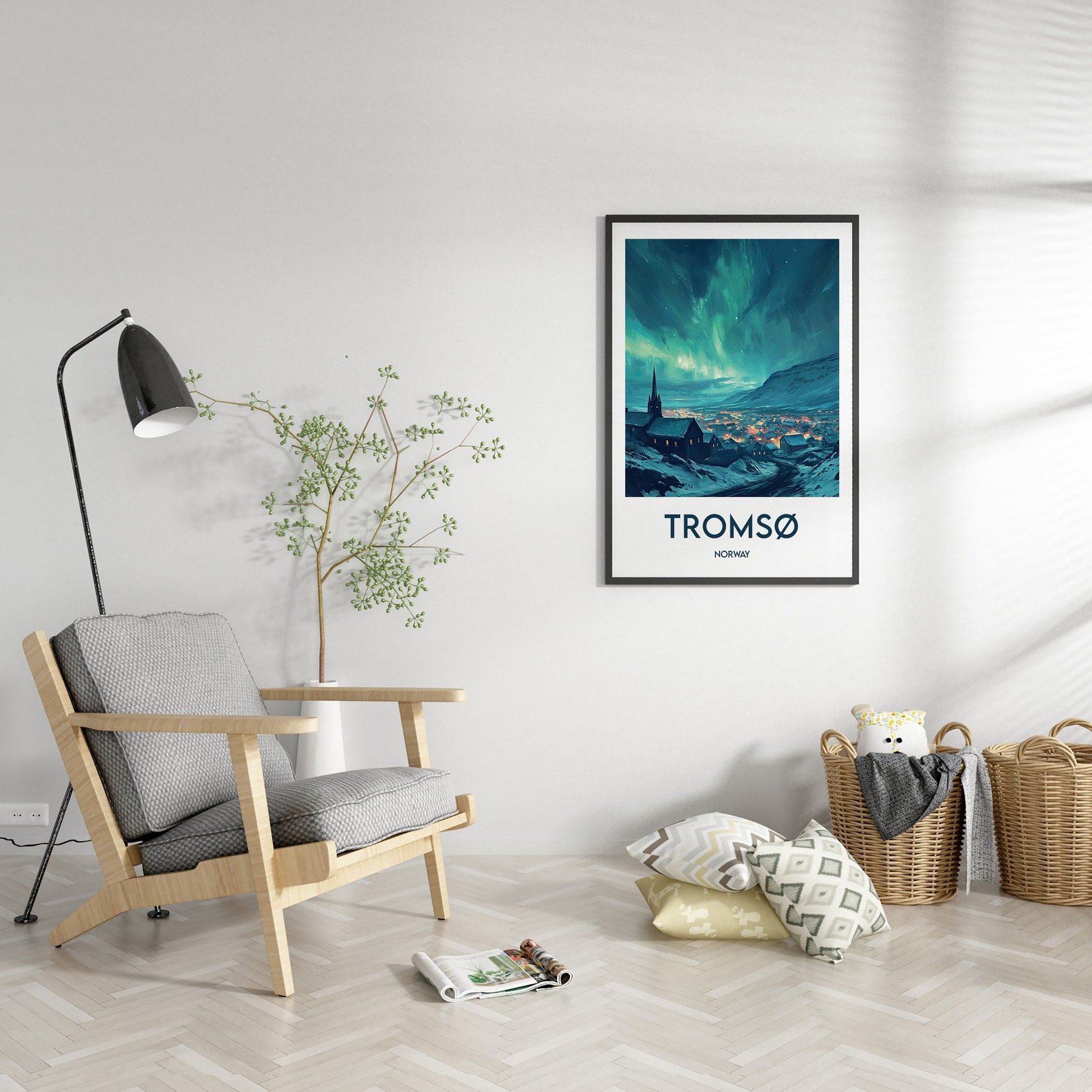 Tromso Poster, Tromso Art Print, Tromso Norway Illustration, Vintage ...
