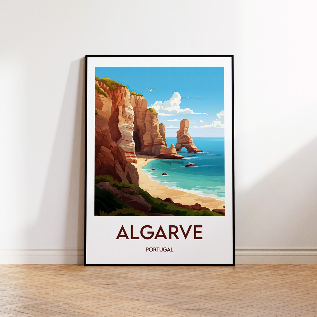 Algarve Poster, Algarve Print, Algarve Gift, Algarve Wall Art, Algarve ...