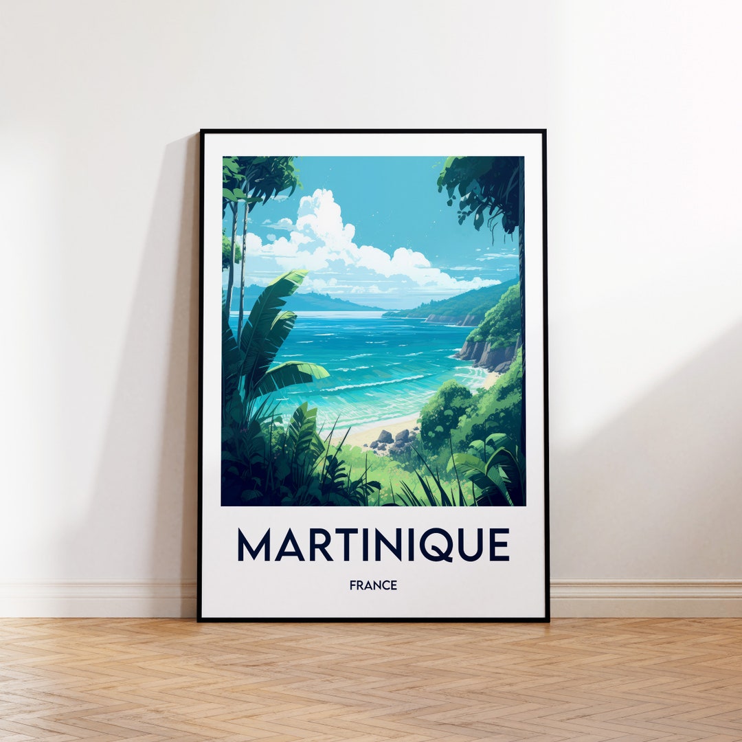 Affiche de La Martinique, Martinique Poster, Martinique Print ...