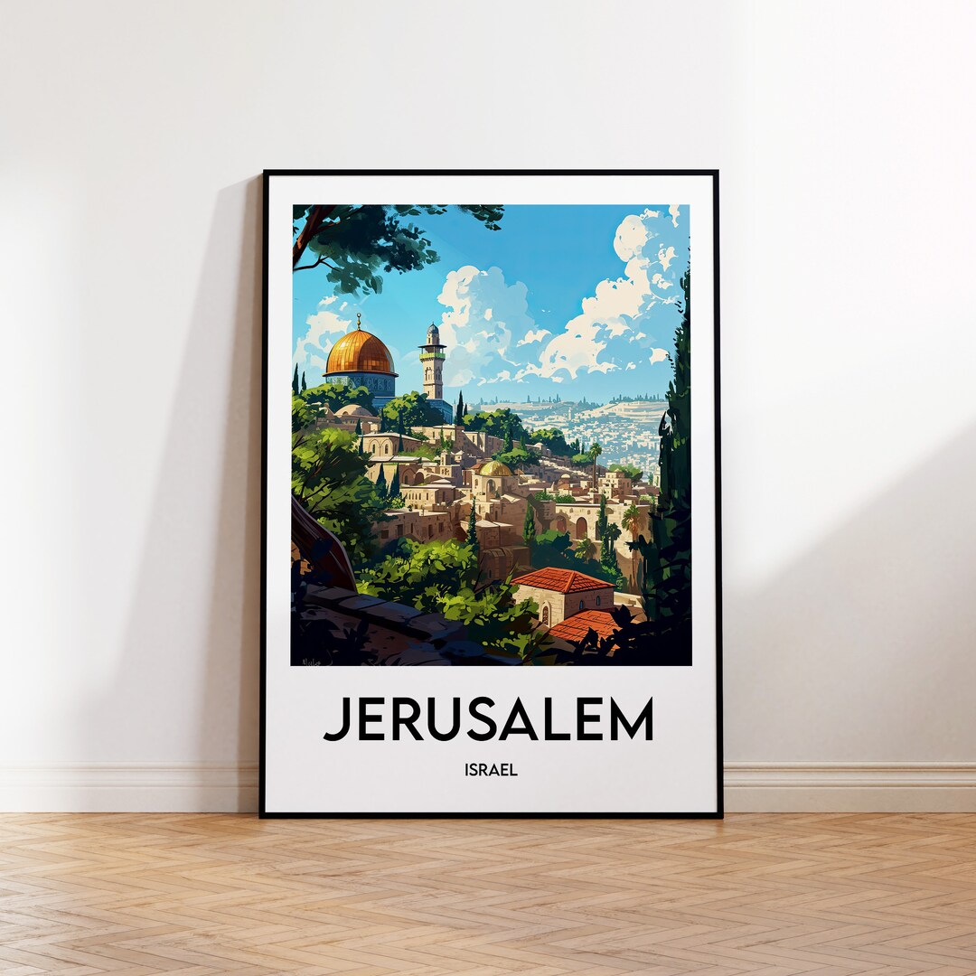 Jerusalem Poster, Jerusalem Print, Jerusalem Gift, Jerusalem Israel ...