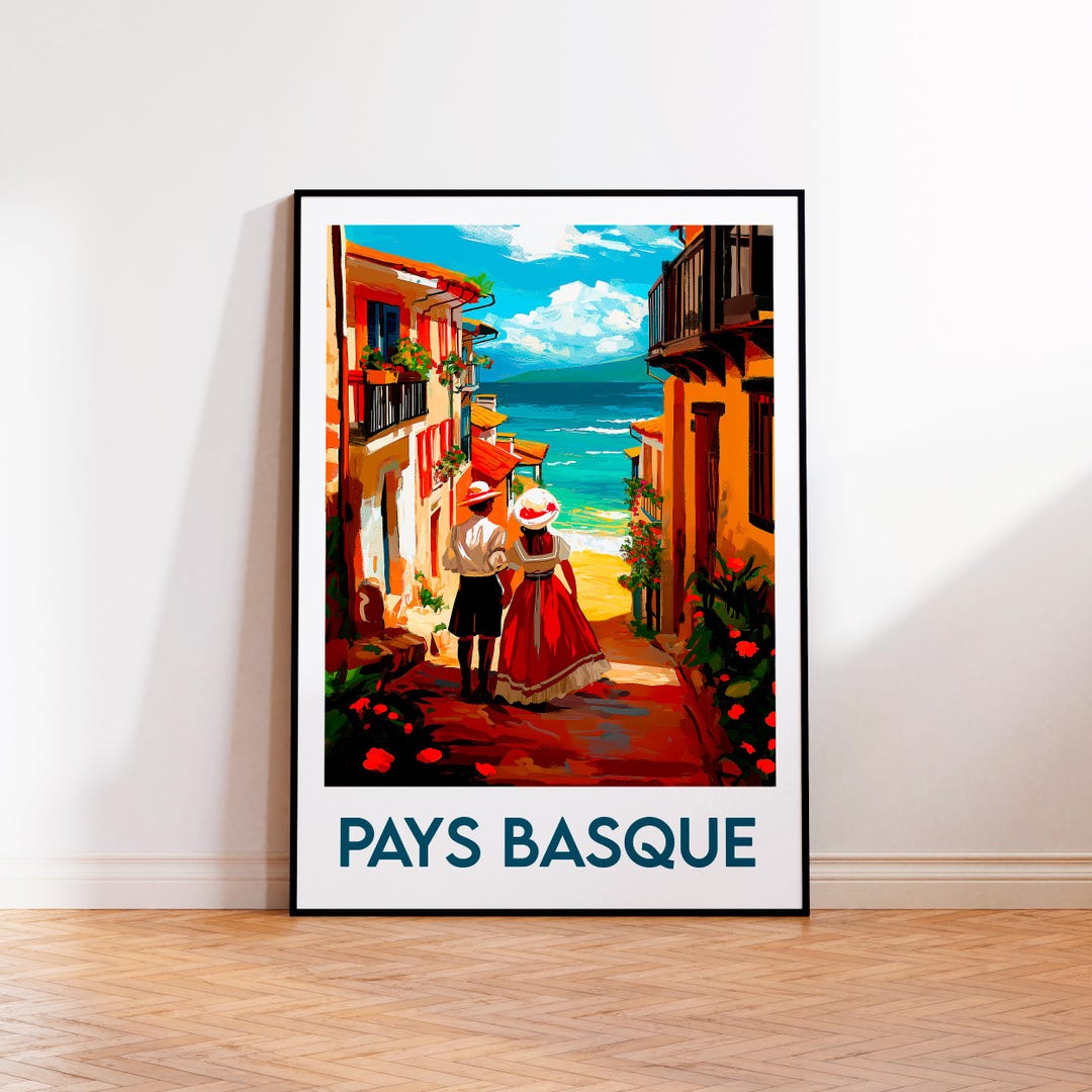 Basque Country Poster, Basque Country Art Print, Basque Country France ...