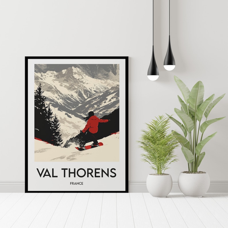 Val Thorens Poster, Val Thorens Art Print, Val Thorens France SKI ...