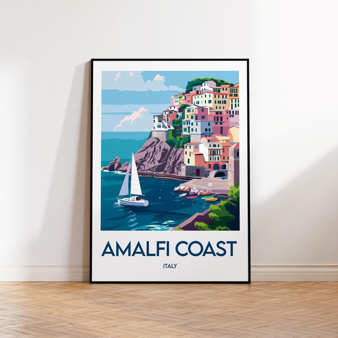 Amalfi Coast Poster, Amalfi Coast Print, Costiera Amalfitana Italia - Etsy