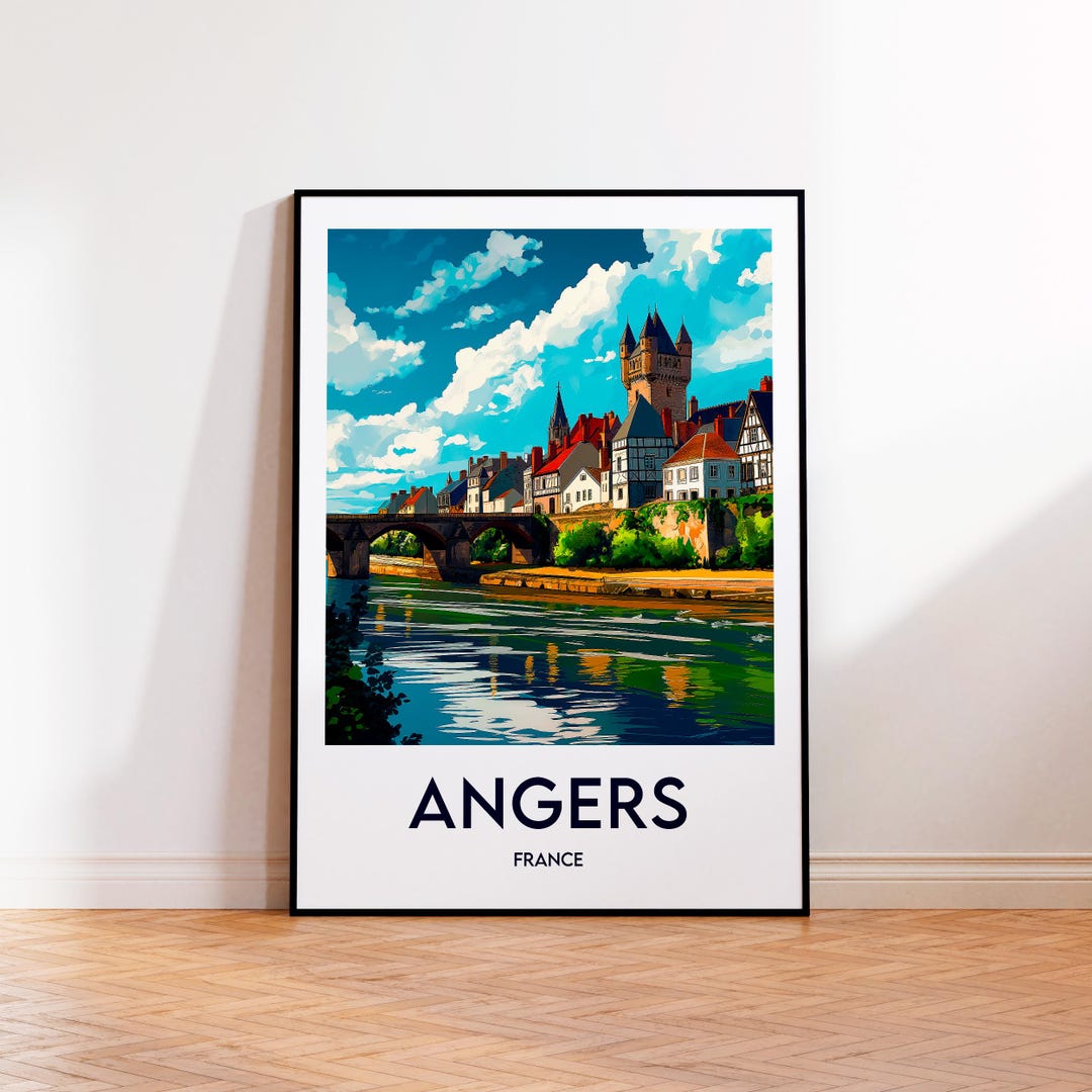 Angers Poster, Angers Art Print, Angers France Customizable, Angers ...