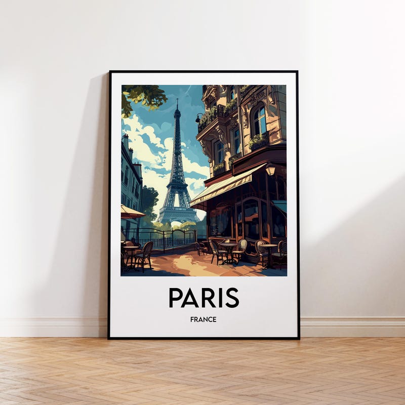 Paris Travel Poster - Etsy