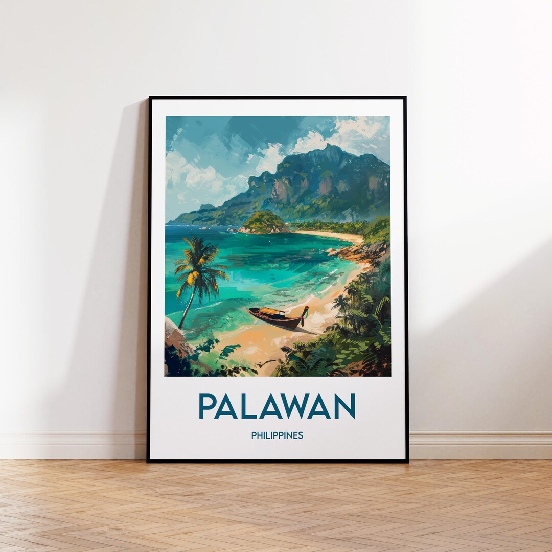 Palawan Poster, Palawan Art Print, Palawan Philippines, Palawan ...