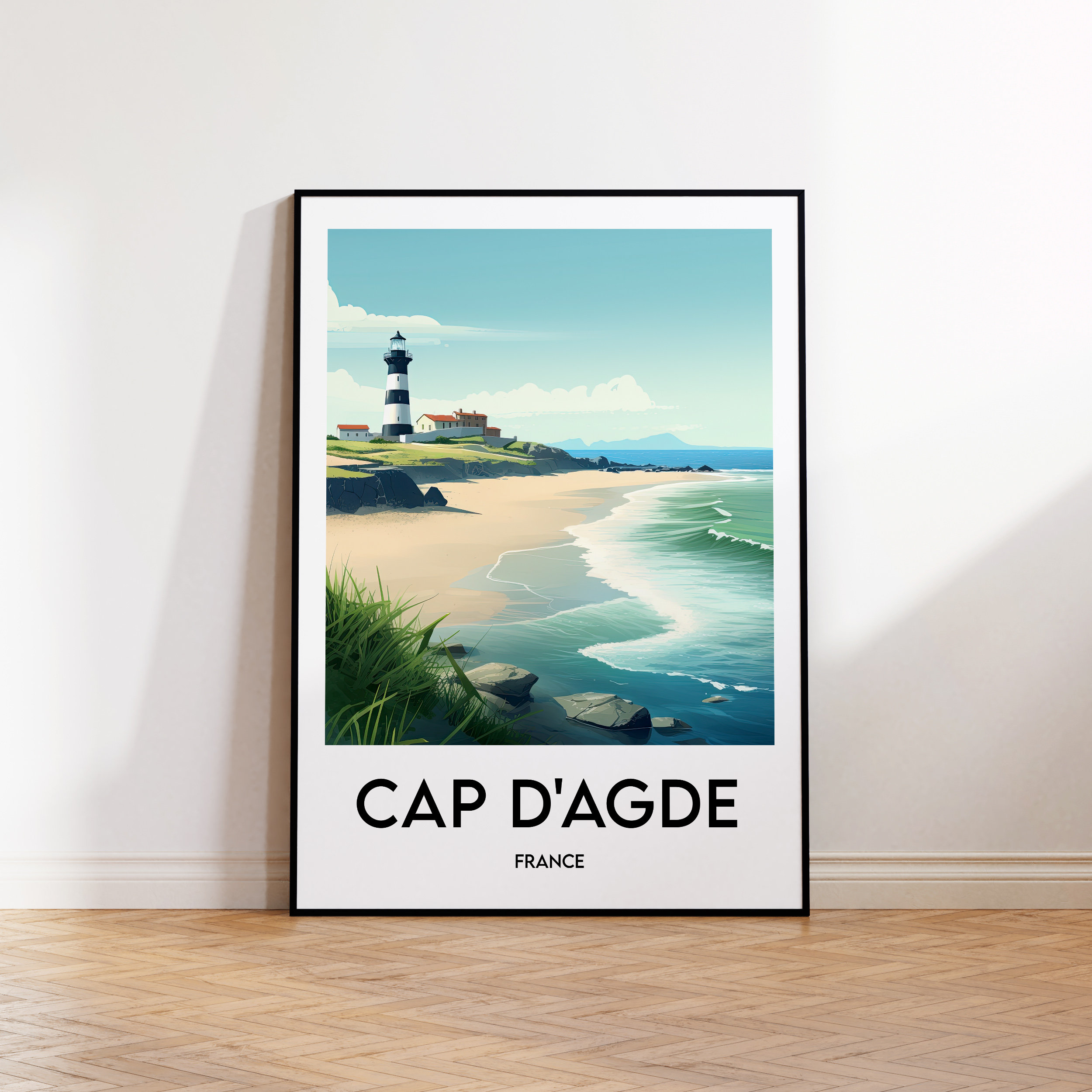 Cap D'agde Travel Poster Cap D'agde Art Print Cap - Etsy