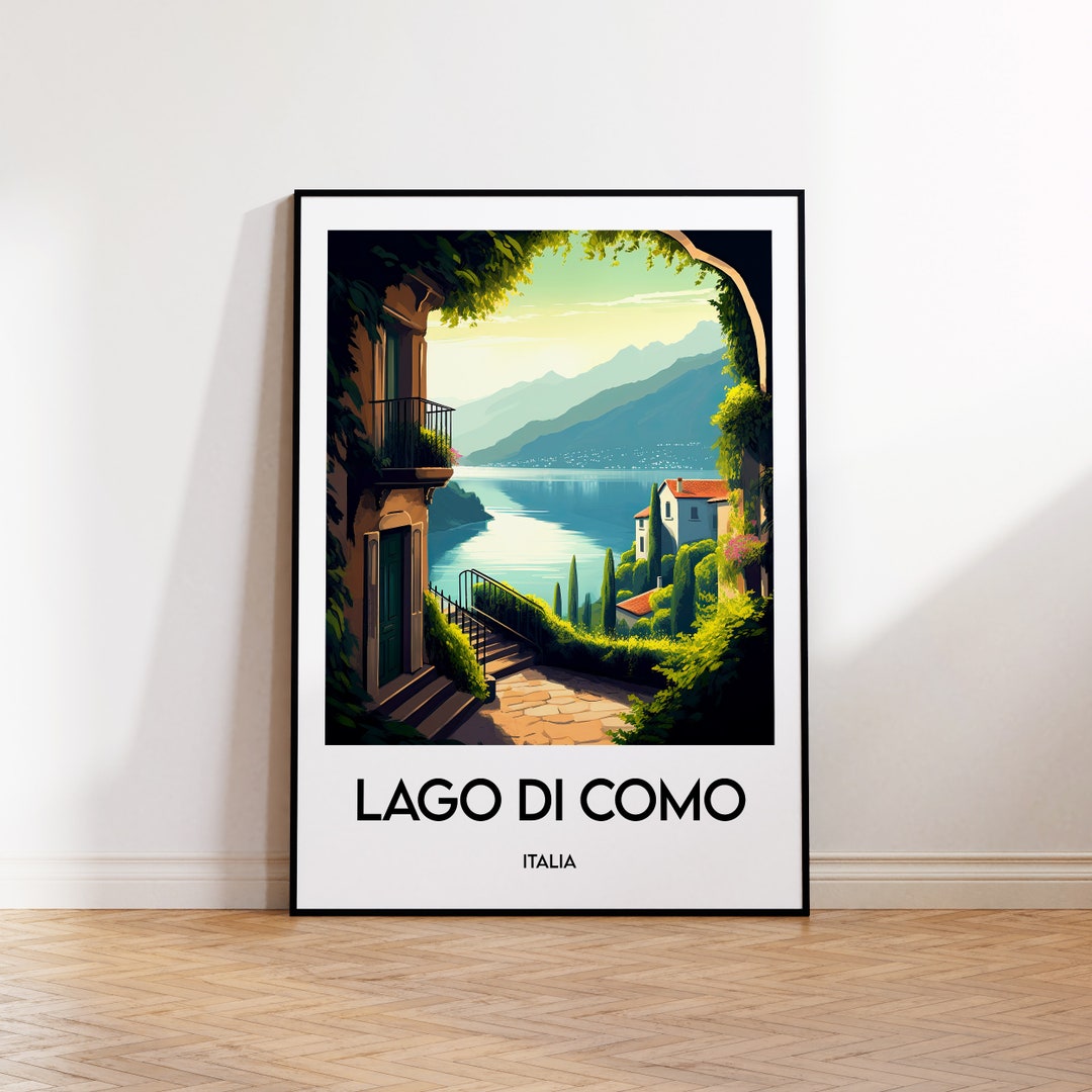 Lago Di Como Como Poster Como Art Print Lake Como Gift - Etsy