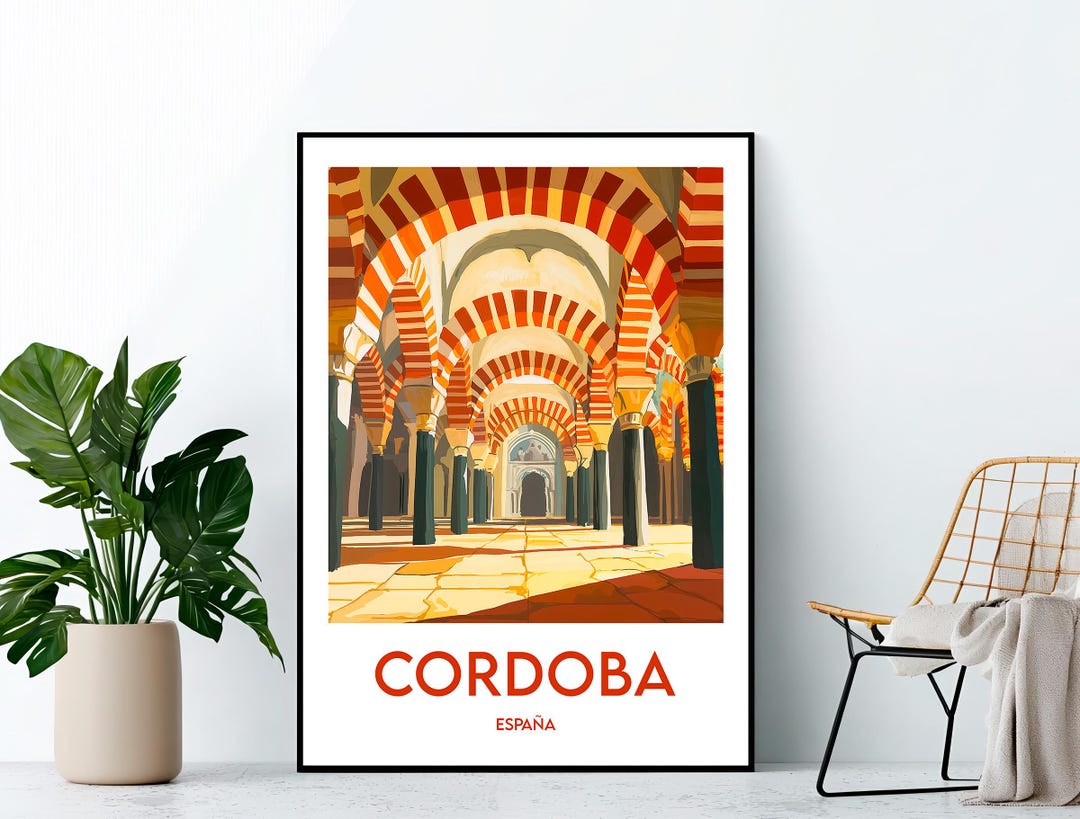 Córdoba Poster, Cordoba Art Print, Cordoba Spain Customizable, Córdoba ...