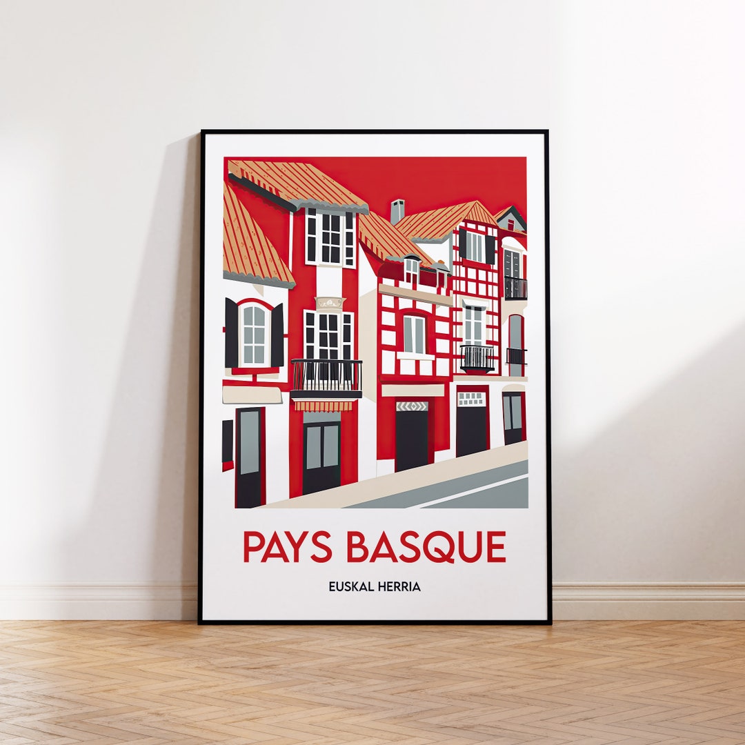 Pays Basque Poster, Basque Country Print, Euskal Herria Gift - Etsy