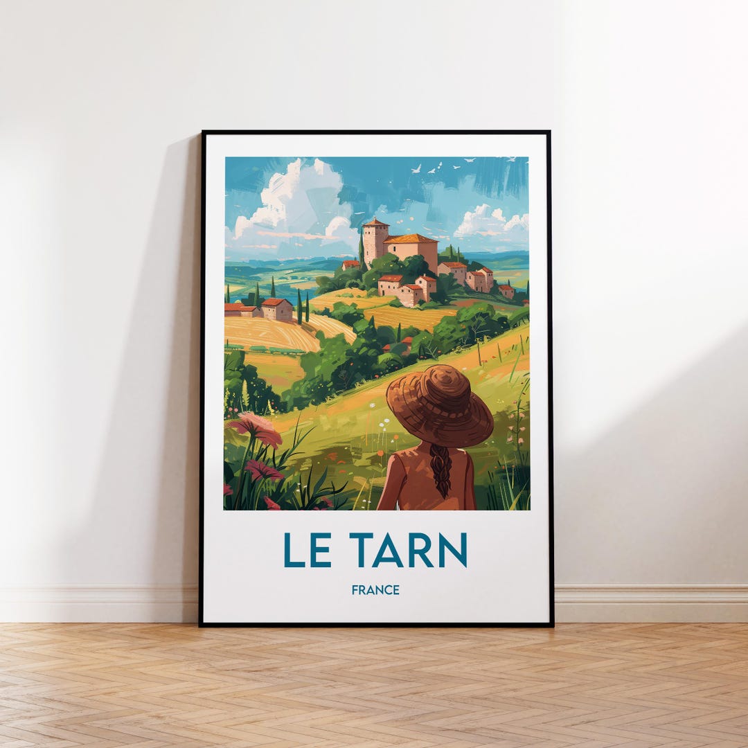 Le Tarn Poster, Le Tarn Art Print, Le Tarn Region, Vintage Travel ...
