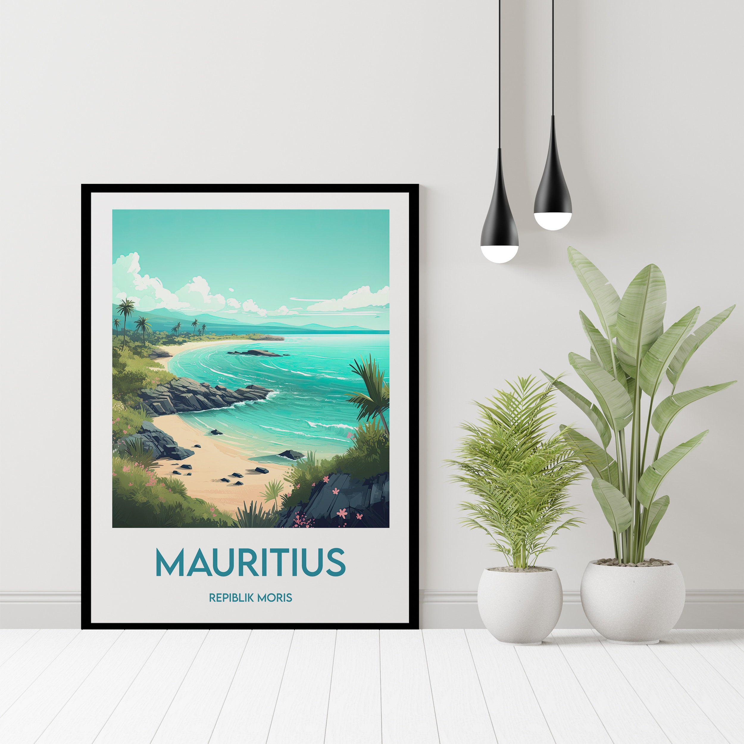 Mauritius Poster, Moris Art Print, Mauritius Gift, Mauritius Wall Art ...