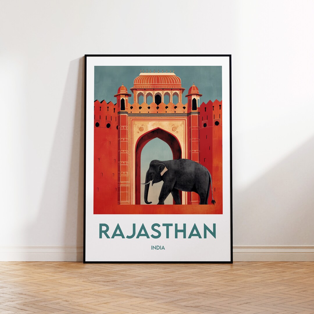 Rajasthan Poster, Rajasthan Art Print, Rajasthan India Customizable ...
