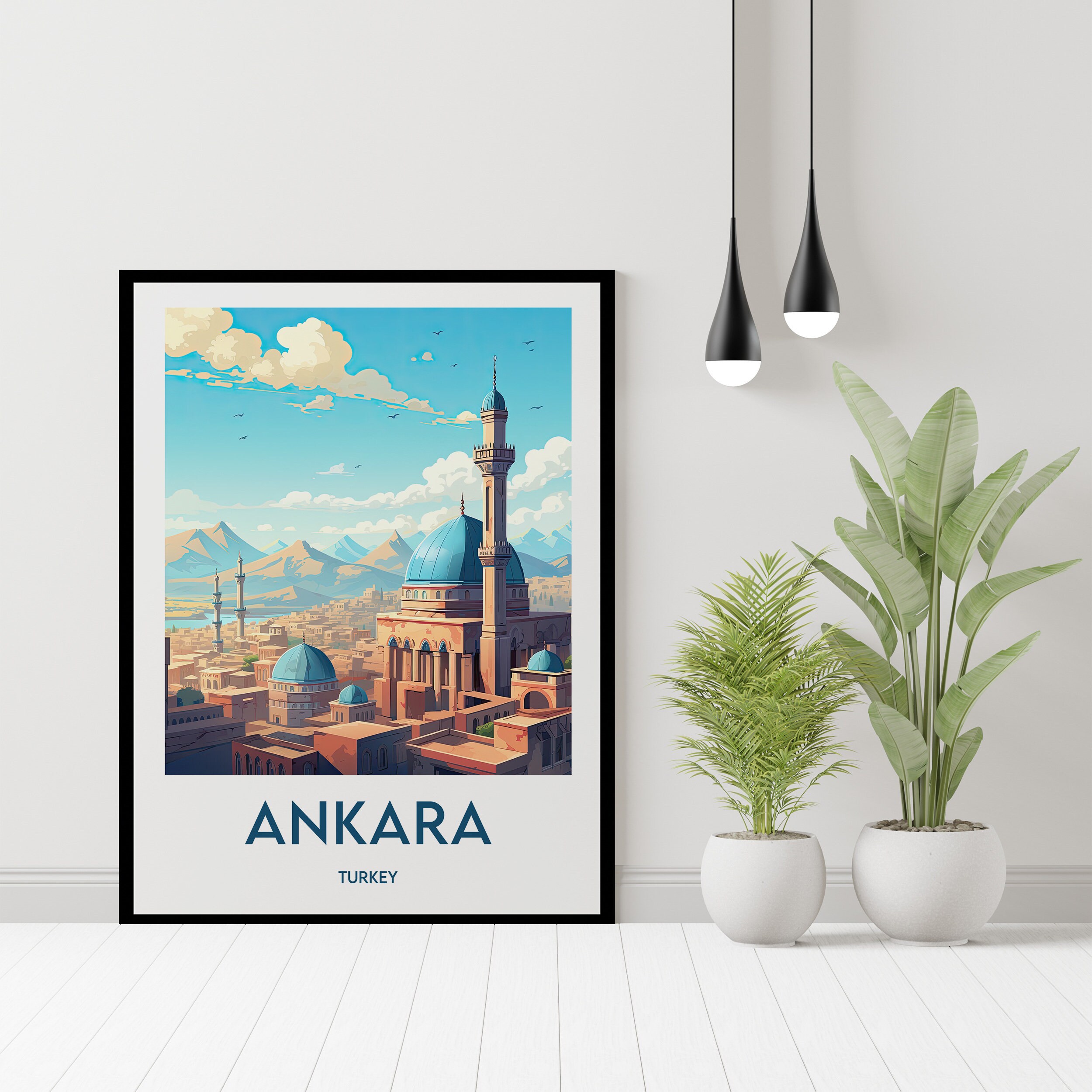 Ankara Poster, Ankara Print, Ankara Turkey Gift, Ankara Turkey Wall Art ...