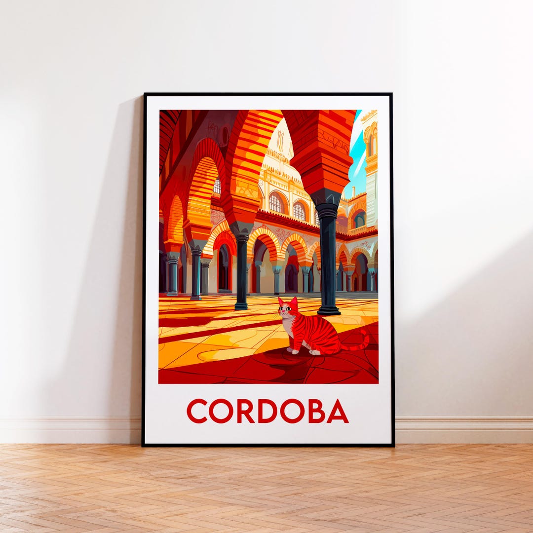 Córdoba Poster, Cordoba Art Print, Cordoba Spain Customizable, Córdoba ...