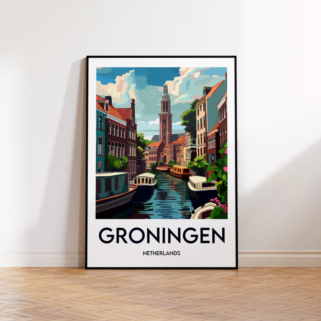 Groningen Poster, Groningen Art Print, Groningen Netherlands, Groningen ...