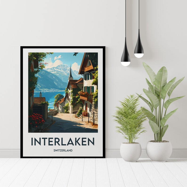 Interlaken Poster, Interlaken Art Print, Interlaken Switzerland ...