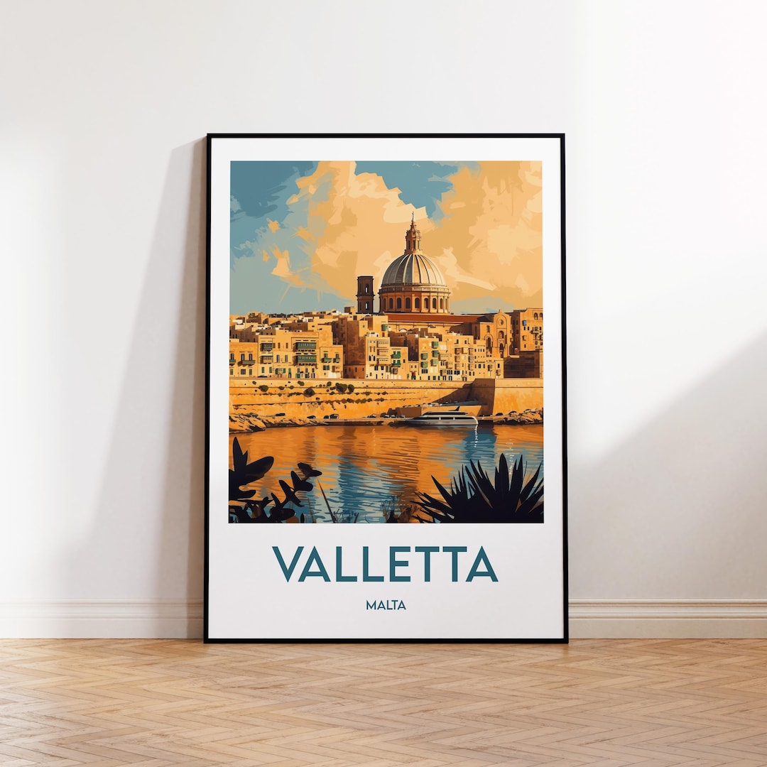 Valletta Poster, Valletta Art Print, Customizable Valletta Malta ...
