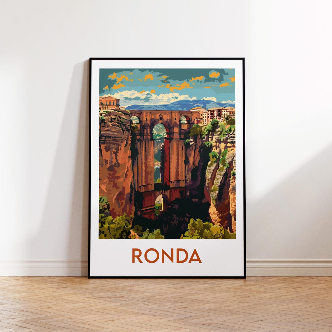 Ronda Poster, Ronda Art Print, Puente Nuevo Gift, Andalusia Art, Ronda ...