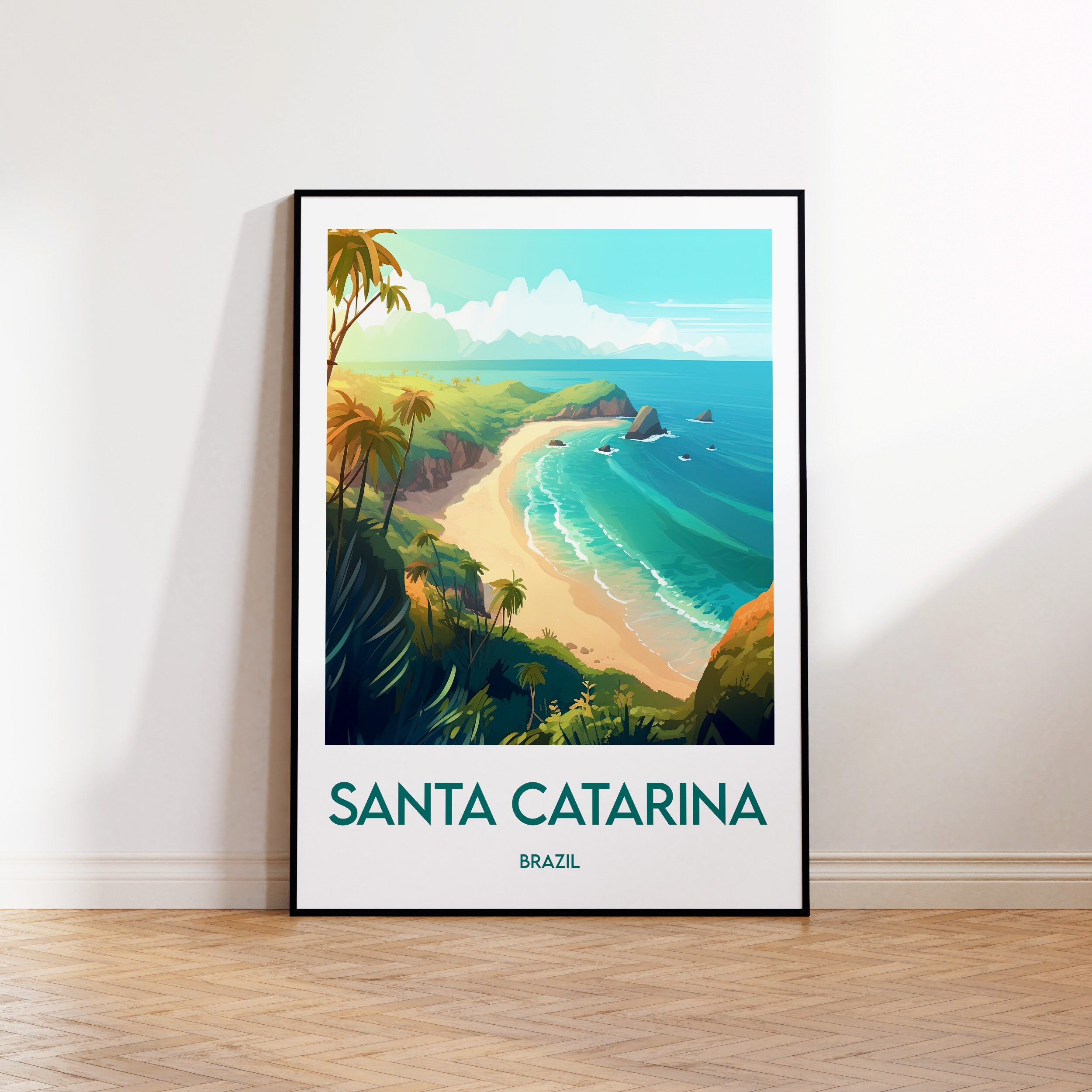 Santa Catarina Poster, Santa Catarina Print, Brazilgift, Brazil Wall ...