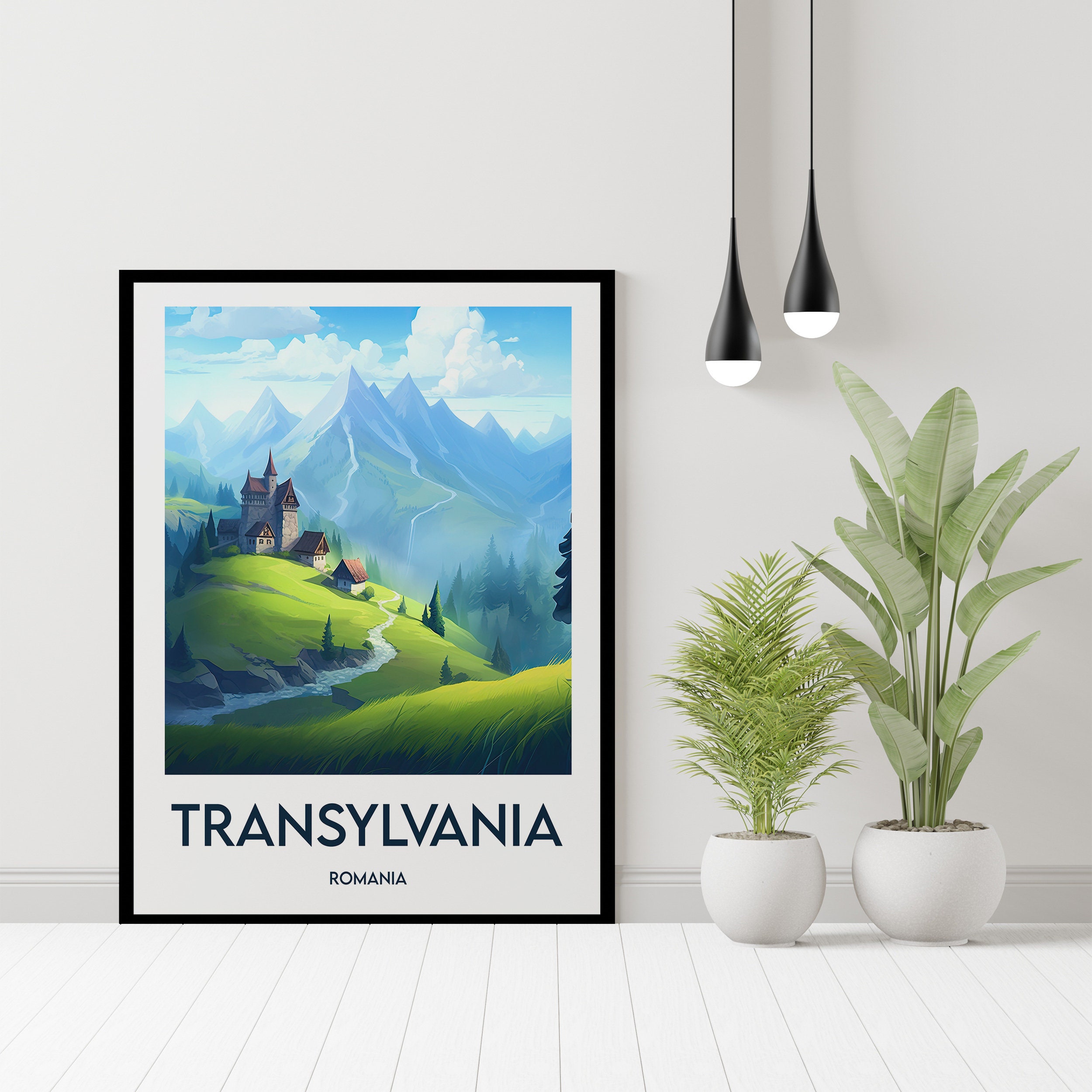 Transylvania Poster, Transilvania Print, Transylvania Illustration ...