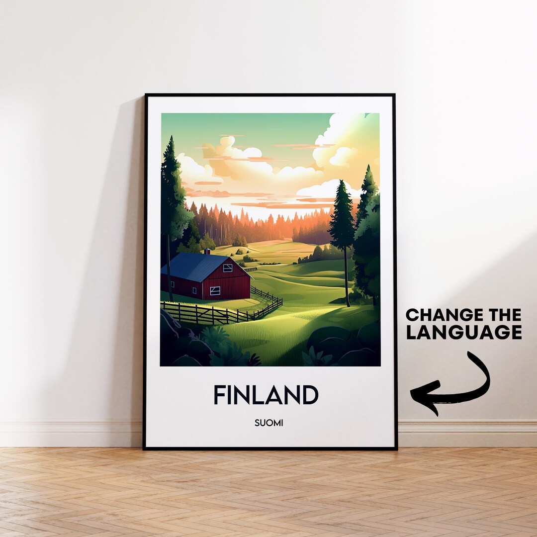 Finland Poster, Finland Art Print, Finland Gift, Suomi Wall Art - Etsy